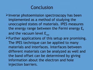 Ipes spectroscopy | PPT | Chemistry | Science