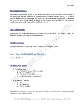 IPexcel - Patentability search report | PDF