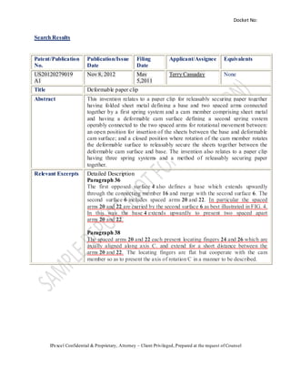 IPexcel - Patentability search report | PDF
