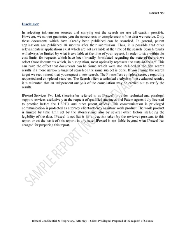 IPexcel - Patentability search report | PDF