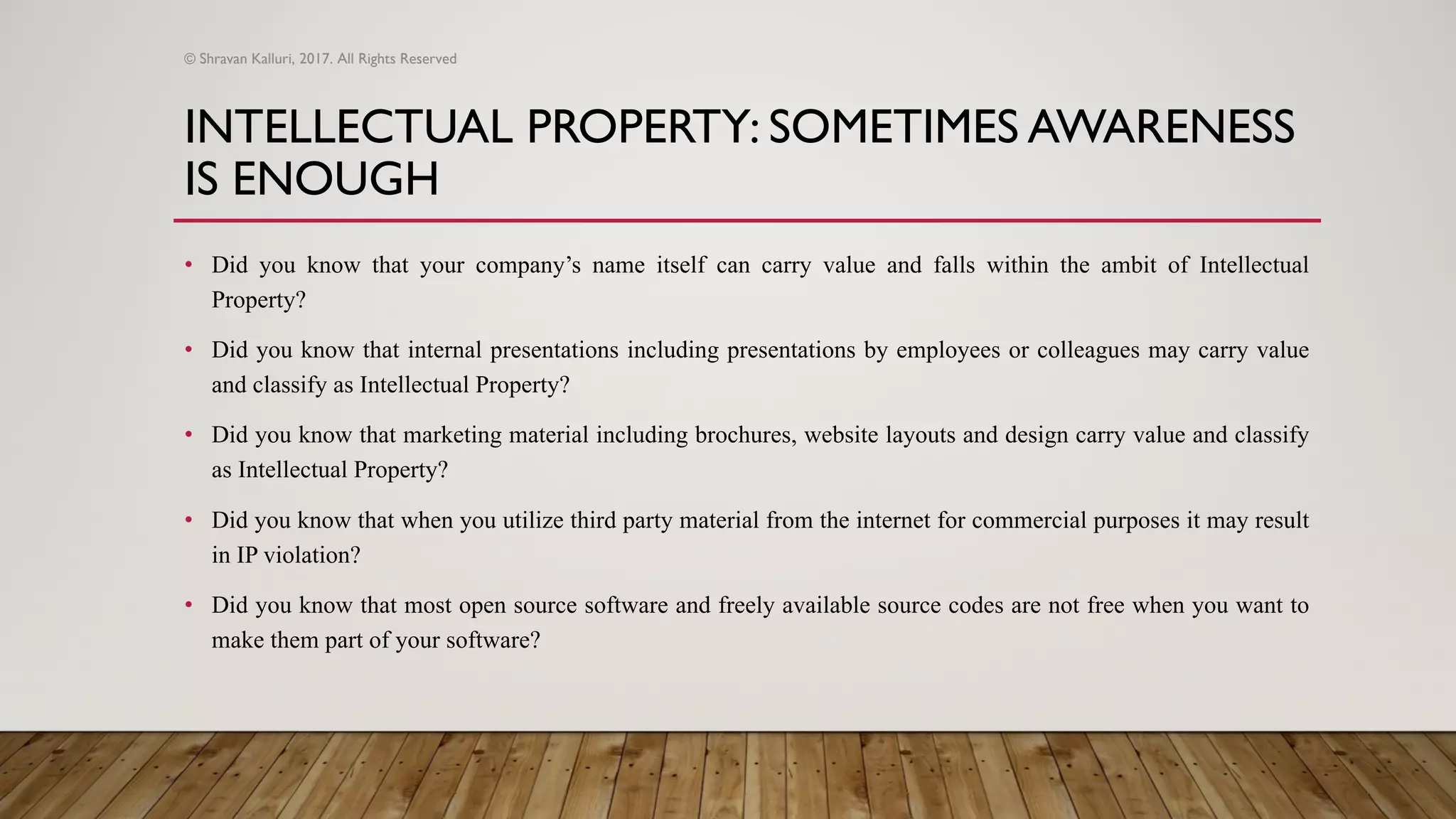 Intellectual property and existing businesses | PPT