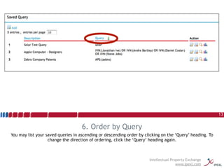 Ipexl tutorial. Using the saved query tool | PPT