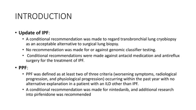 IPF AND PROGRESSIVE PULMONARY FIBROSIS 2022UPDATE(ATS.pptx | Lung and ...