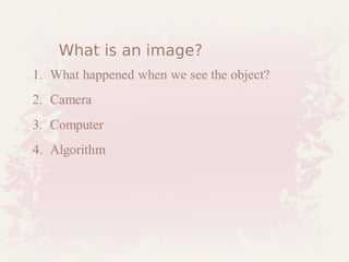 Introduction of image processing | PDF