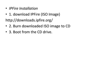 Ipfire open source firewall | PPT