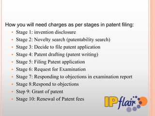 Filing a Patent Process in India | PPTX