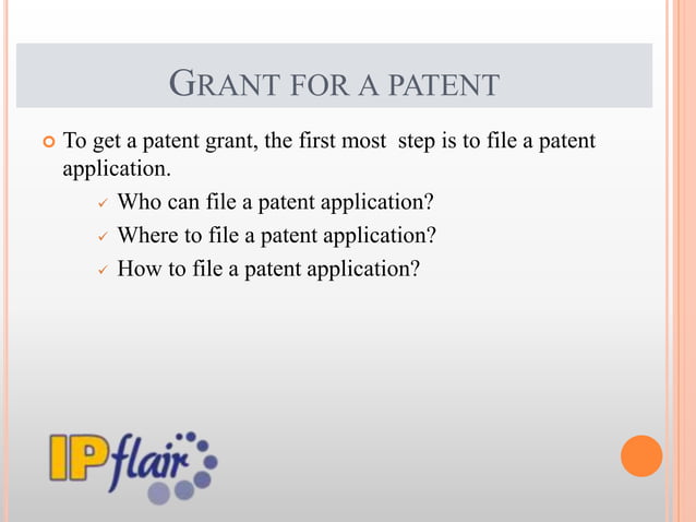 Filing a Patent Process in India | PPTX | Legal Services Industry ...