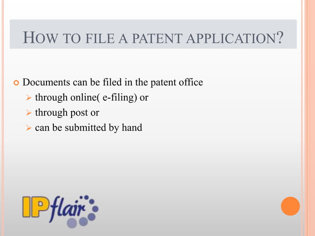 Filing a Patent Process in India | PPTX | Legal Services Industry ...