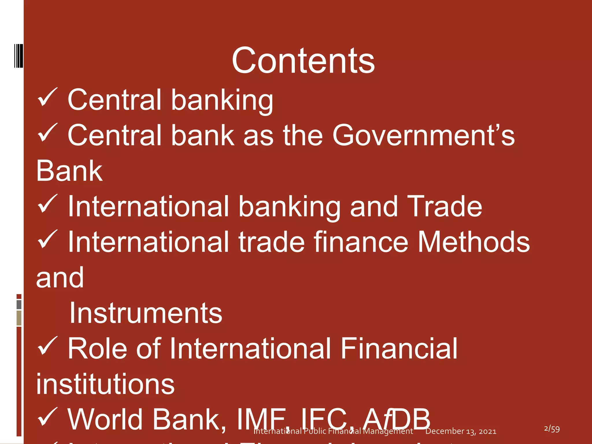 International Banking and Financial Institutionsch02 | PPTX