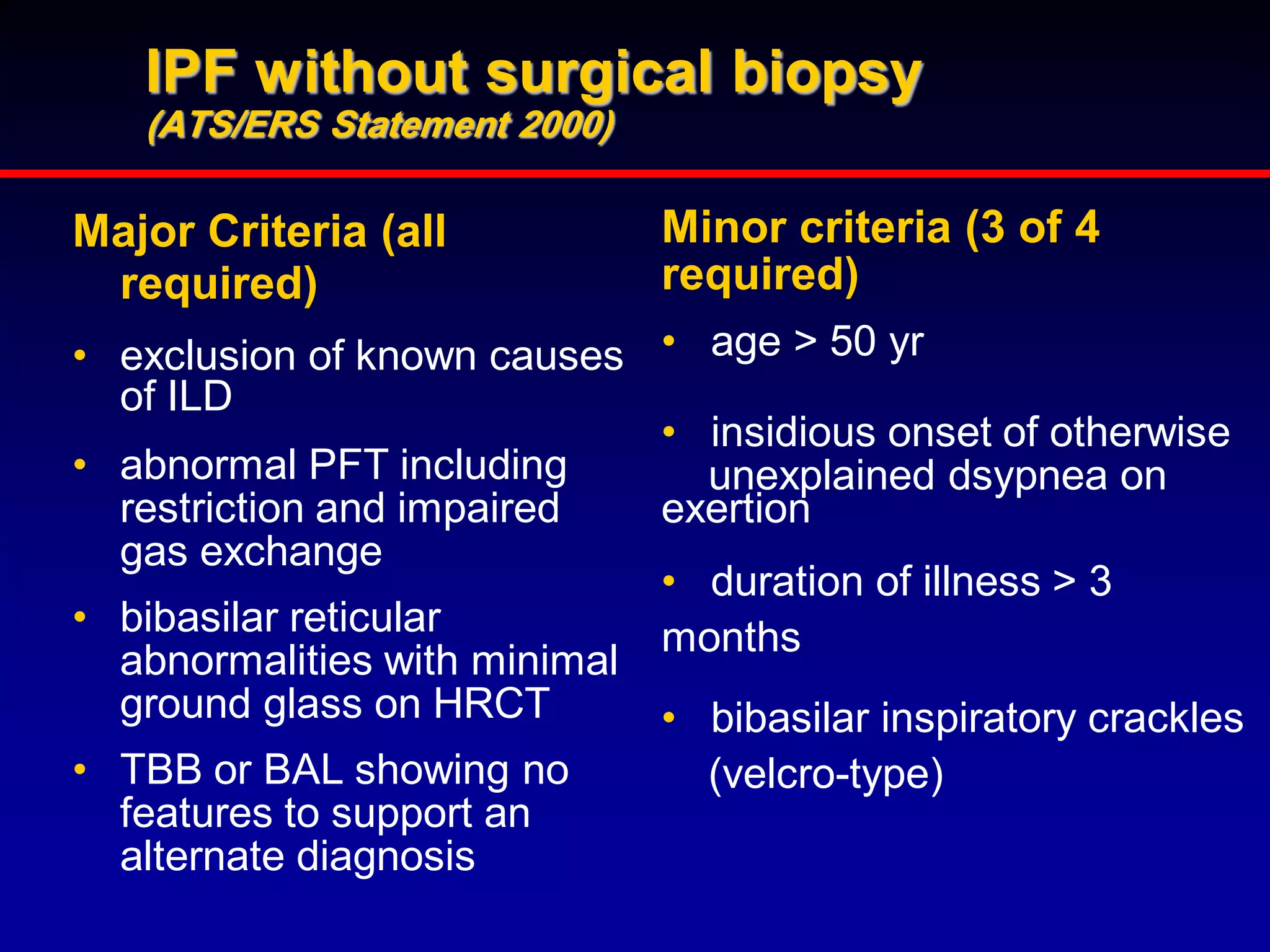 Ipf or non ipf interstitial lung diseases | PDF