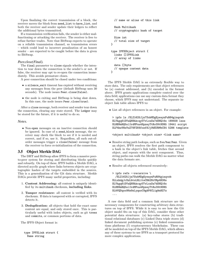 the ipfs white paper. A P2P file decentralized file system. | PDF