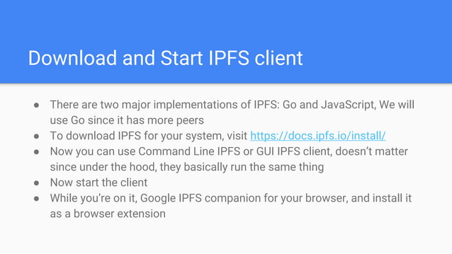 Distributed Storage with IPFS and Python! | PPT