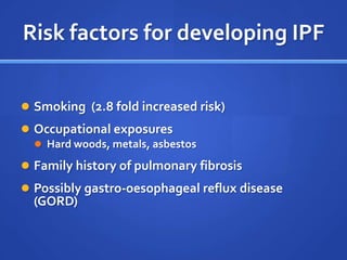 IPF Webinar for the British Lung Foundation 2012: Dr Helen Parfrey | PPT