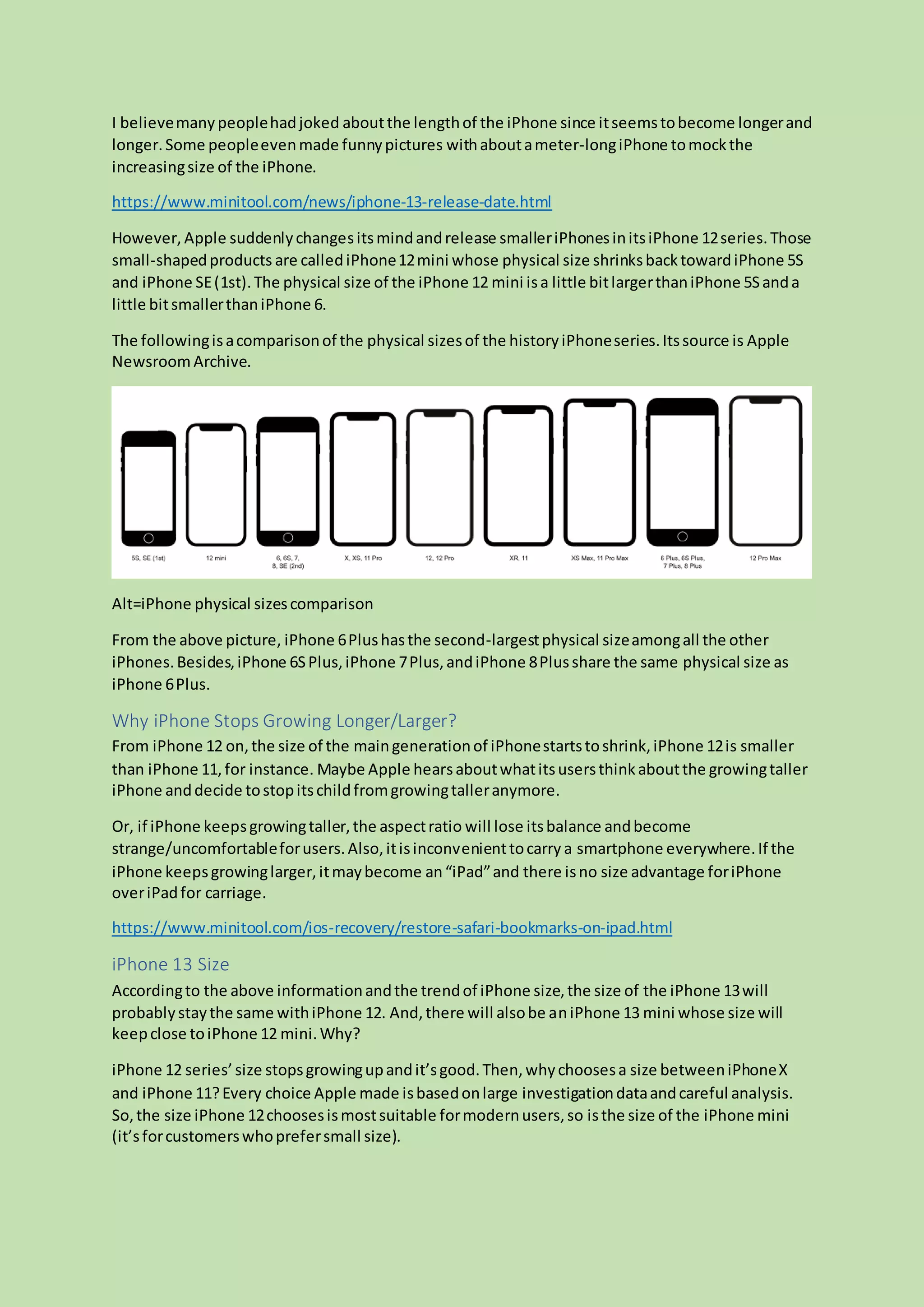 iphone 13 size | DOCX