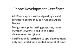 iPhone University Developer Program | PDF