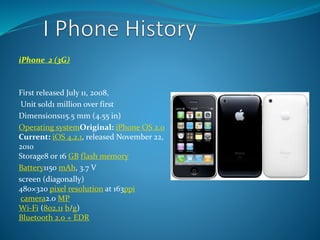 Iphone-evolution-history-all models-Specifications | PPT