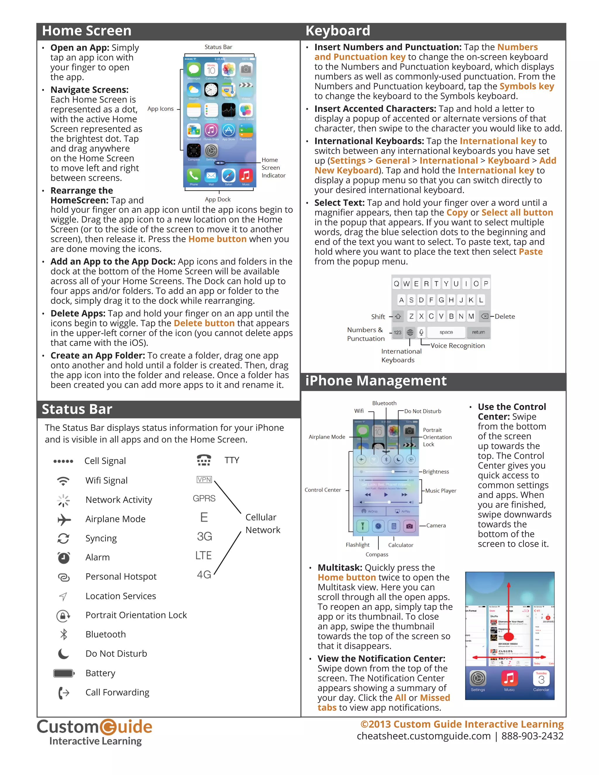Iphone ios7-quick-reference | PDF