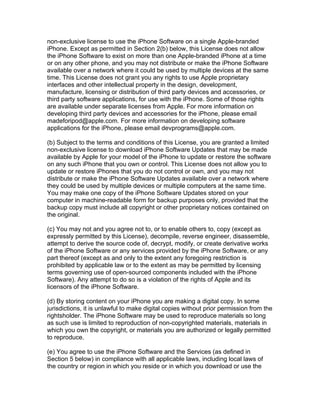 I Phone Software License | RTF