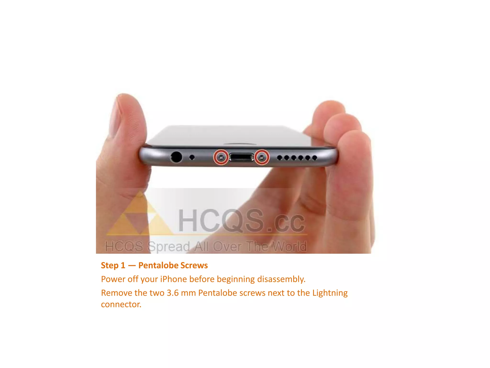 HCQS.CC | Replacing iPhone 6 Power Button Cable Assembly Guide | PPTX