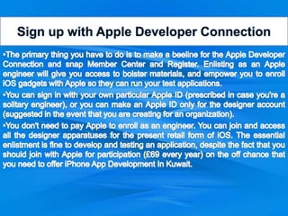 I phone application development in kuwait | PPTX | Smartphones | Consumer Electronics