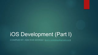 iOS Development (Part 1) | PPT