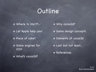 iOS Game Development: When Cocoa Met Cocos... | PDF