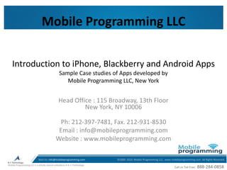 Mobile Programming LLC sample Case Studies | PPTX