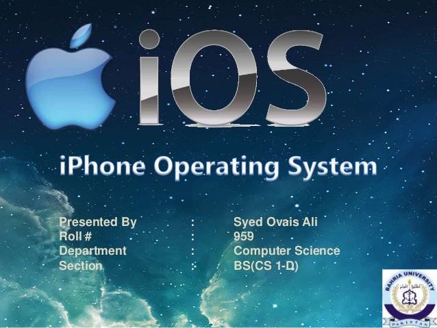 iOS I phone operating system