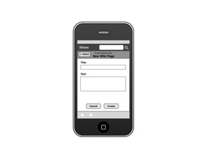 Share for iPhone UI Wireframes - Creating a Wiki Page Outside a Site | PDF