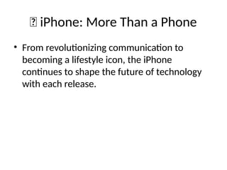 iPhone_Presentation_hkkhvgvvccvvbbbnnnnn | PPT