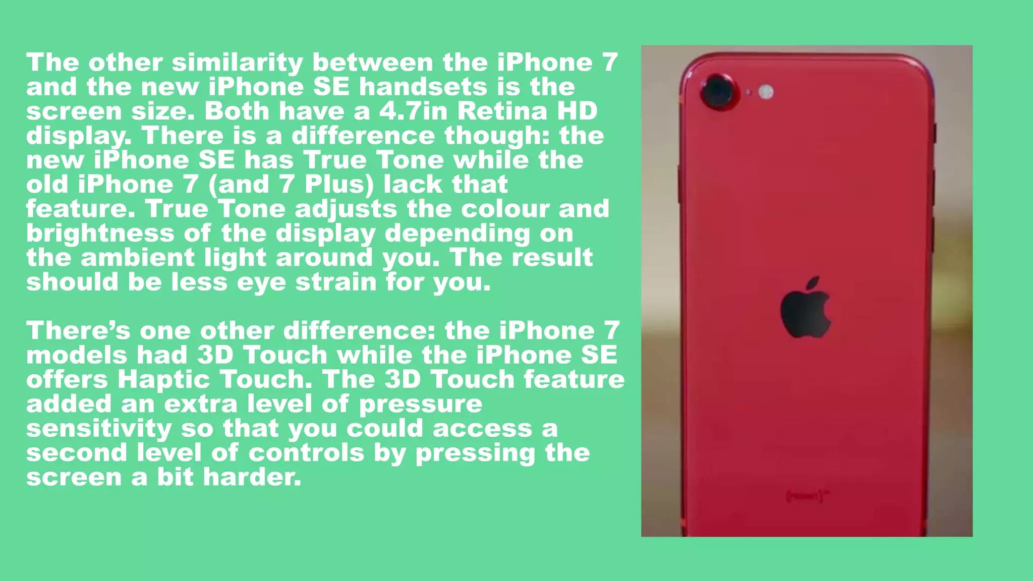 iPhone SE 2020 vs iPhone 7 | PPTX