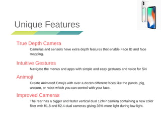 Iphone X - Features & Specs | PDF