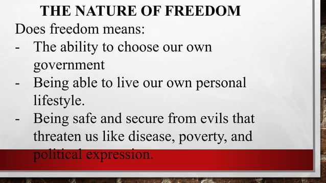 Human Person and Freedom | PPTX | Science