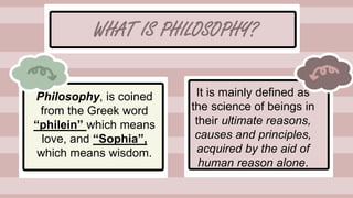 Introduction to philosophy of a human person - lesson 1 | PPTX