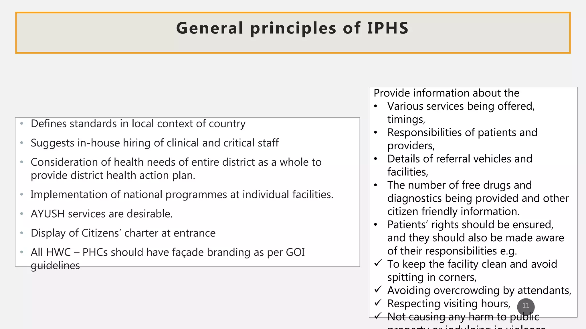 Indian Public Health standards for HWC PHC | PPTX