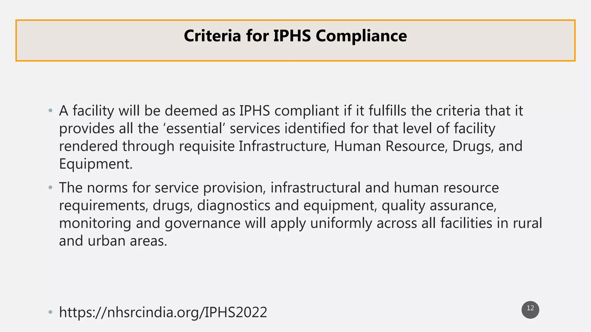 Indian Public Health standards for HWC PHC | PPTX