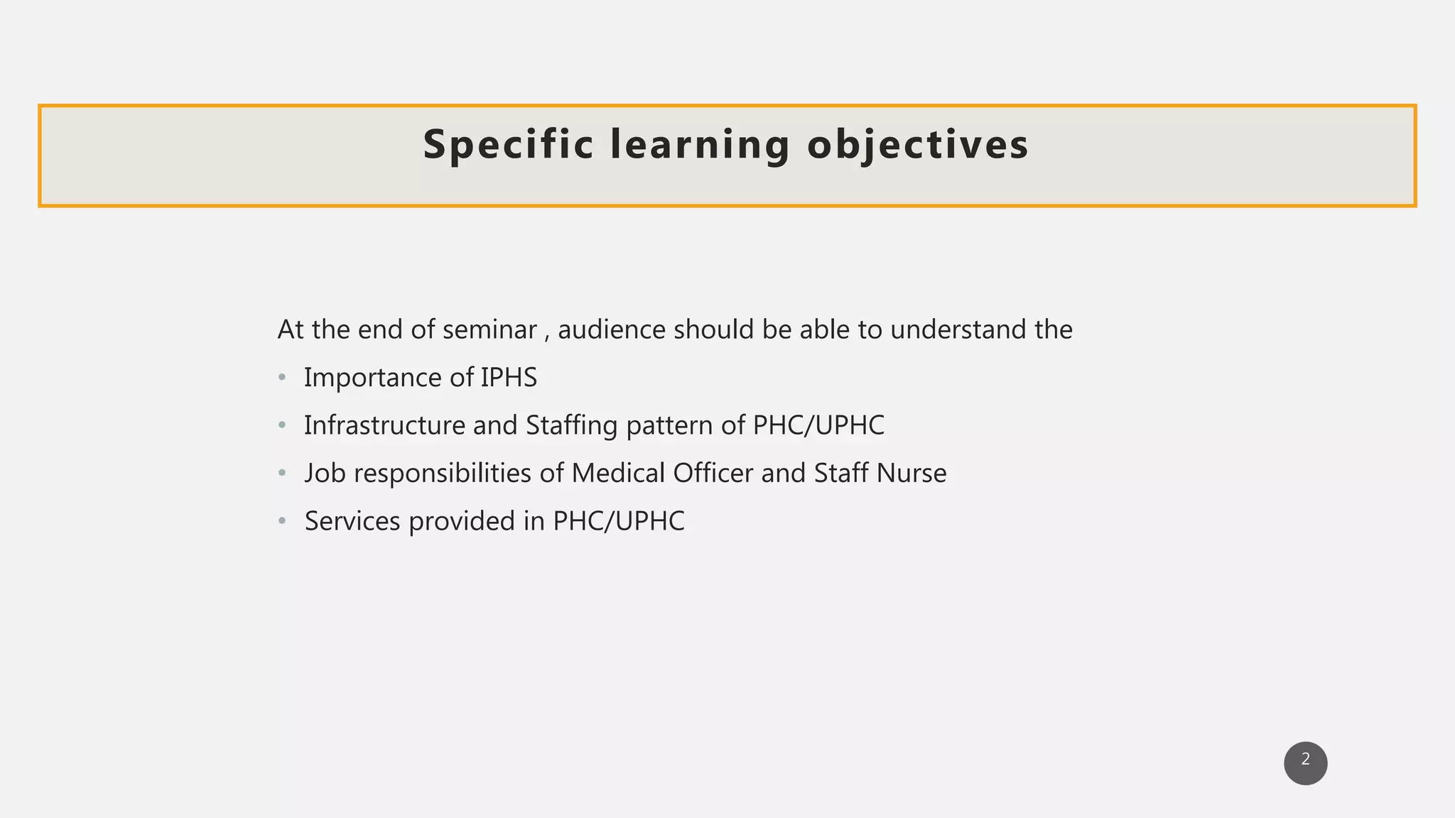 Indian Public Health standards for HWC PHC | PPTX