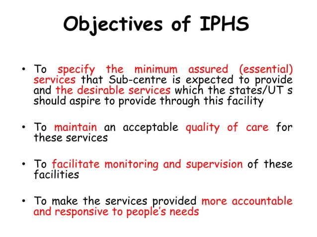 Iphs for subcentre | PDF | Pregnancy | Reproductive Health