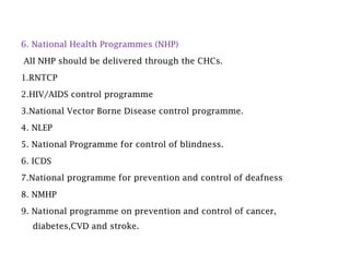 IPHS STANDARDS FOR CHC.pptx -Community Health Nursing | PPTX