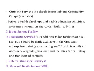IPHS STANDARDS FOR CHC.pptx -Community Health Nursing | PPTX