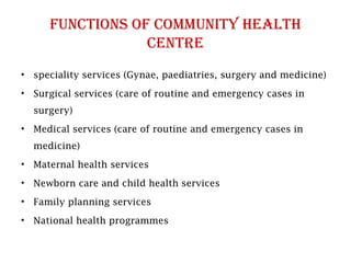 IPHS STANDARDS FOR CHC.pptx -Community Health Nursing | PPTX