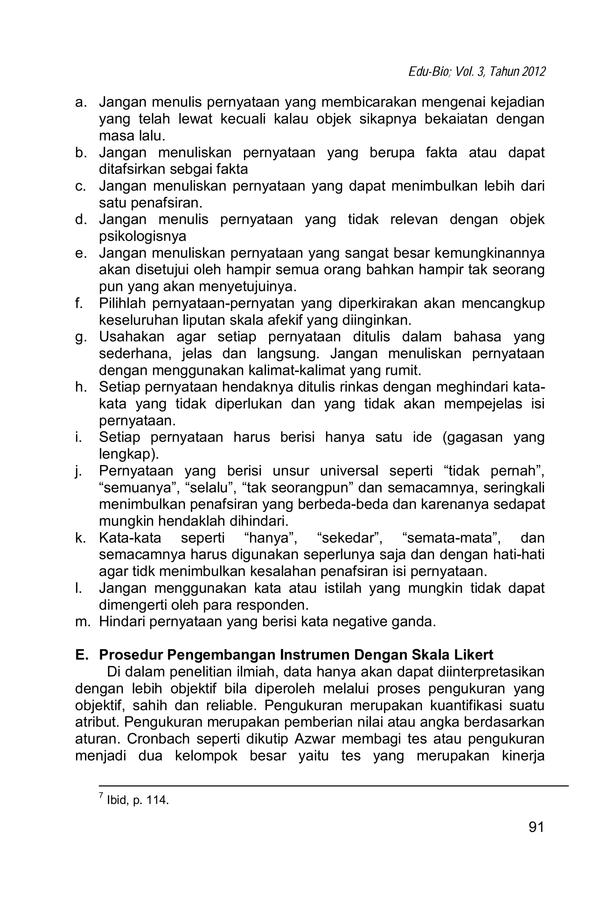 Skala Model Likert | PDF