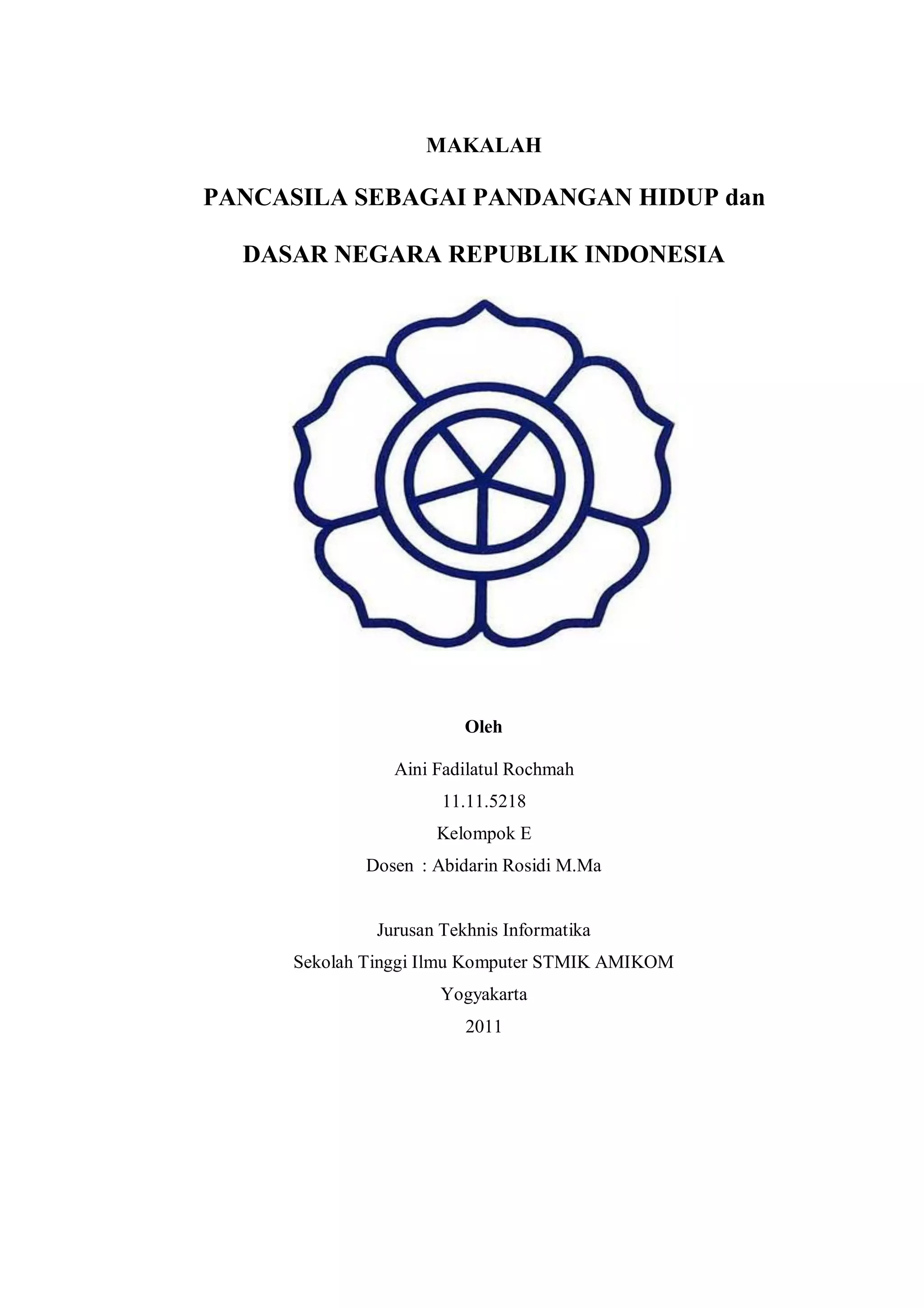 MAKALAH PANCASILA | PDF