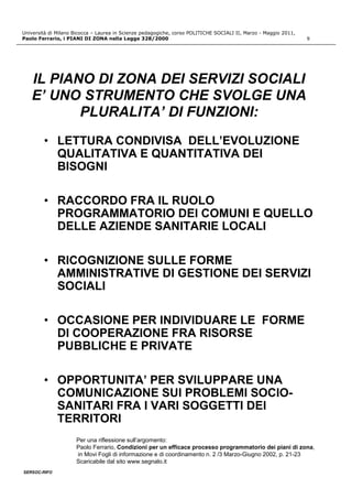 I piani di zona nella 328 del 2000 | PDF