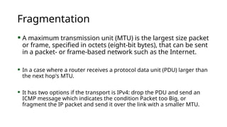 IP datagram structure, ICMP,DHCP, NAT Introduction | PPTX