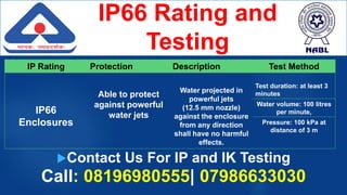 IP66 , IP67 , IK10 Testing on Indoor and Outdoor Cameras | PPT