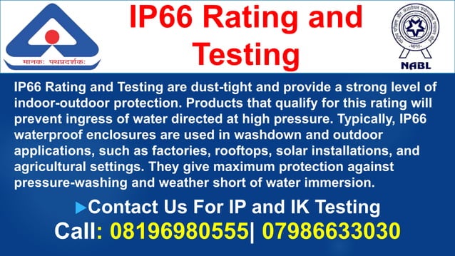 IP66 , IP67 , IK10 Testing on Indoor and Outdoor Cameras | PPT