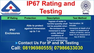 IP66 , IP67 , IK10 Testing on Indoor and Outdoor Cameras | PPT