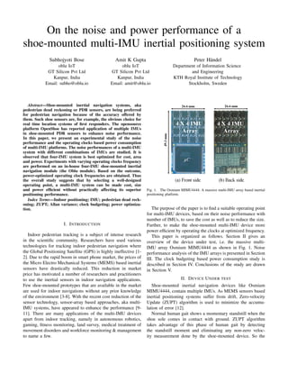 Evolution of a shoe-mounted multi-IMU pedestrian dead reckoning PDR sensor | PDF
