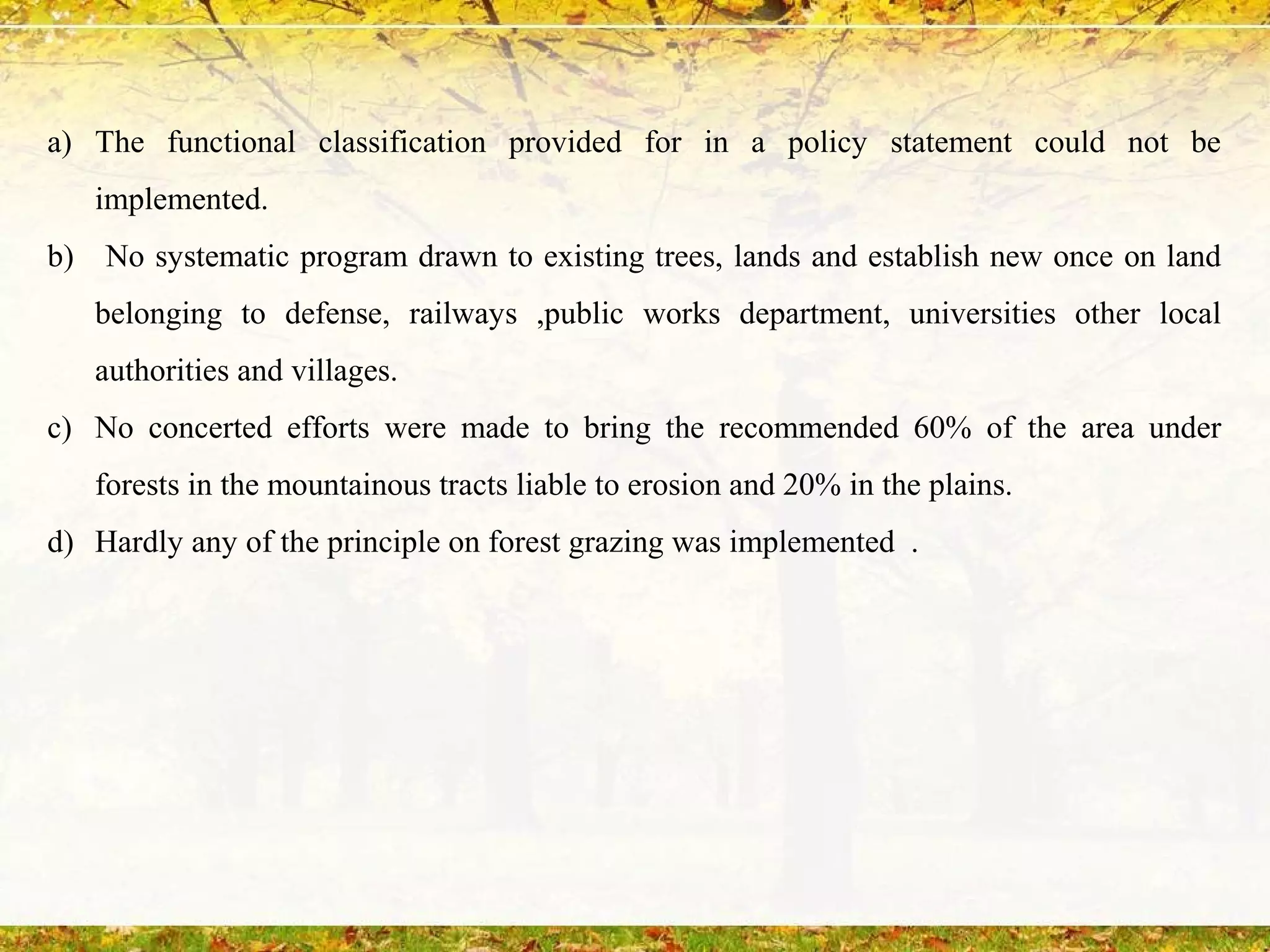 NATIONAL FOREST POLICY | PPT